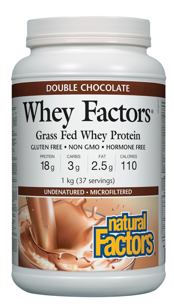 Natural Factors Whey Factors Protein 1 kg Powder Double Chocolate ...