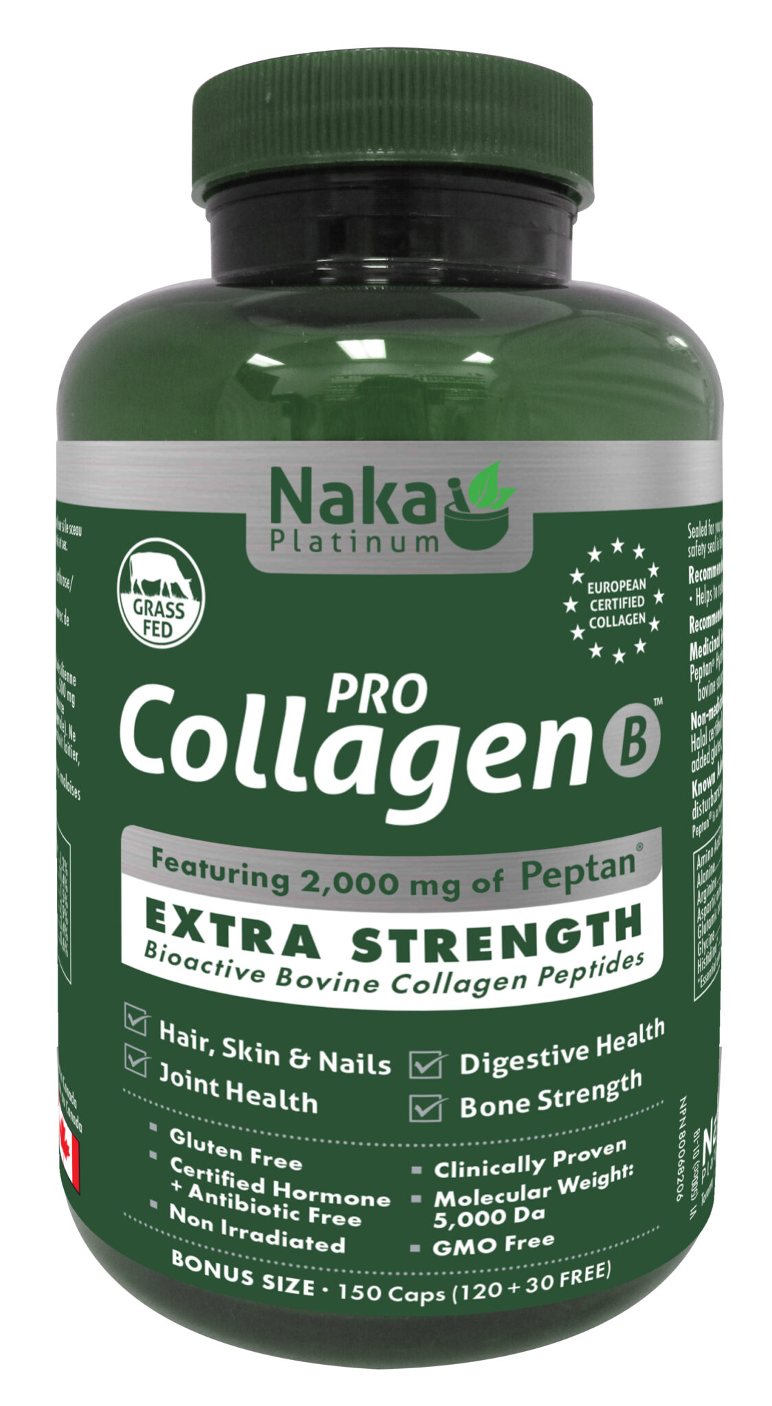 Naka Collagen Bovine 500mg 150 Caps - Nature's Care